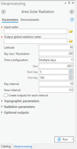 Area solar radiation tool in ArcGIS Pro – The GIS Blog